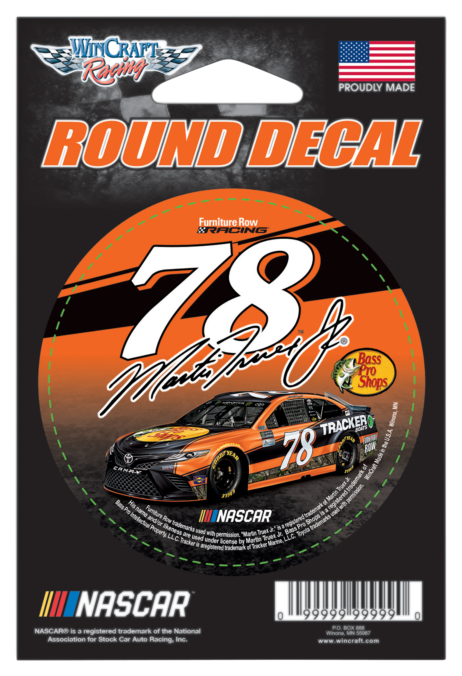 Bass Pro Shops NASCAR Martin Truex, Jr. #78 Round Decal | Bass Pro Shops